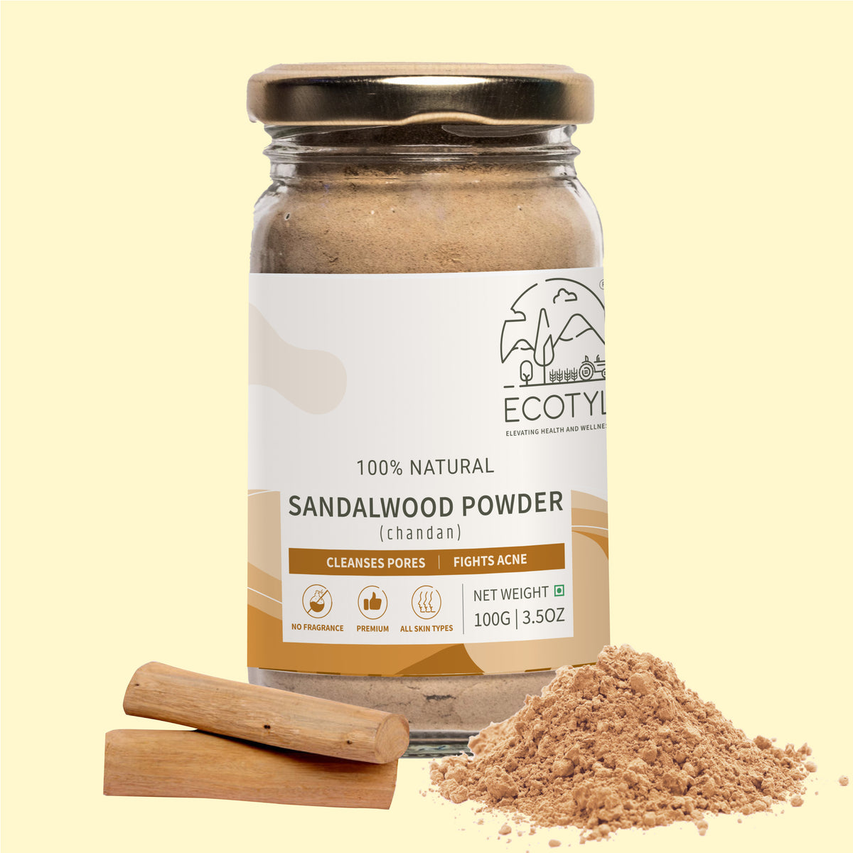 Natural Sandalwood Powder – Ecotyl - 100% Organic I Sustainable